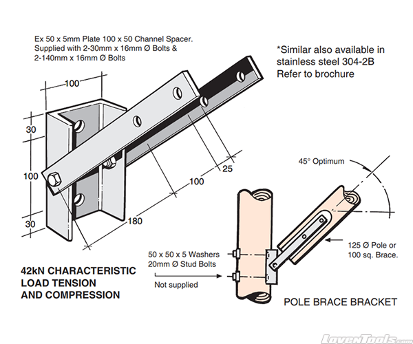 BOWMAC POLE BRACE BRACKET – Lovens Building Supplies